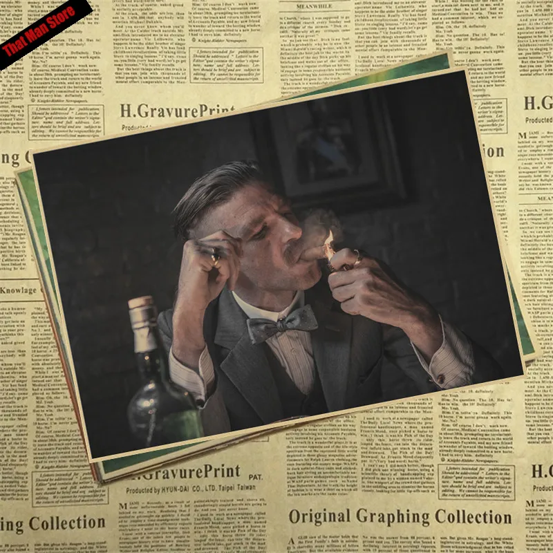 TV Series Peaky Blinders Poster Wall Decor Kraft Paper Print Retro ...