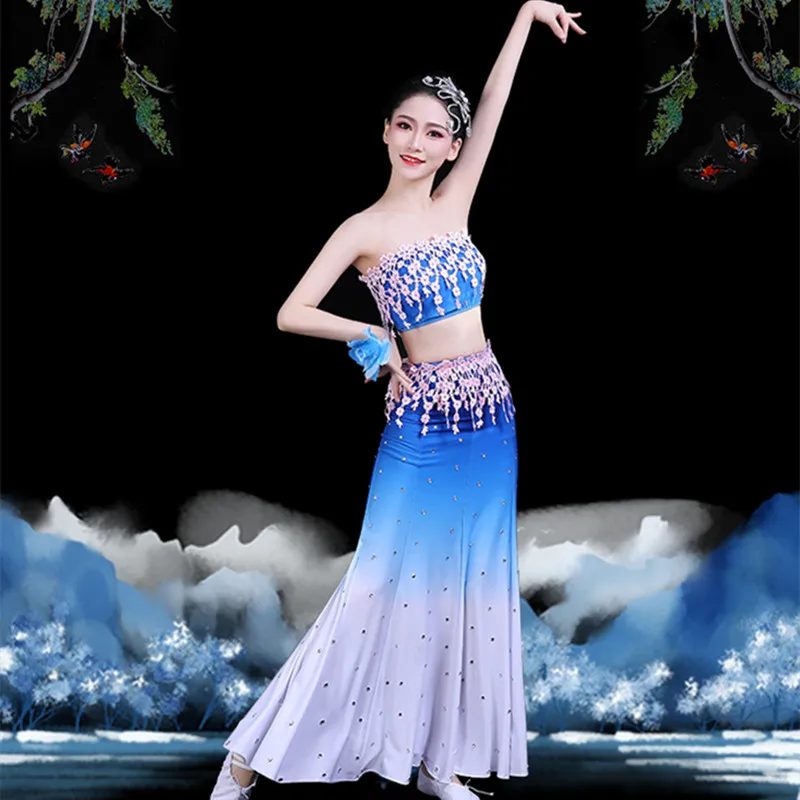 peacock-belly-dance-costume-for-women-chinese-folk-dance-costumes ...