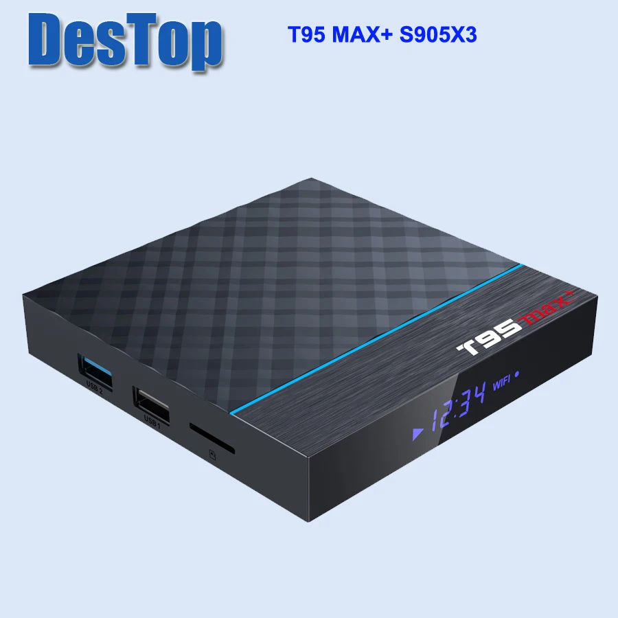 T95 MAX Plus Android tv Box Android 9,0 Amlogic S905X3 Smart tv Box 4K Android T95 MAX ...