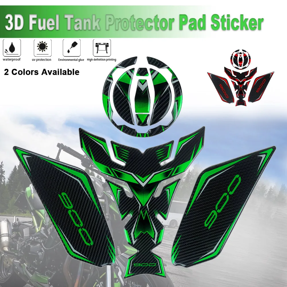 3d Carbon Fiber Motorcycle Tank Stickers Racing Oil Gas Cap Protector ...
