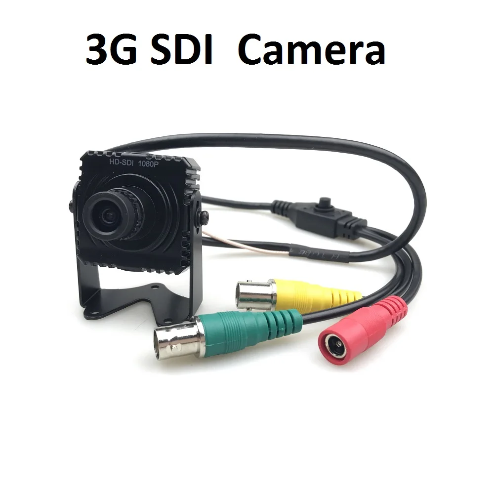 CCTV 3G SDI 2.0MP 1080P 50i/60i 60fps/50fps 렌즈, 3.6mm 보안 미니 박스 SDI 카메라 ...