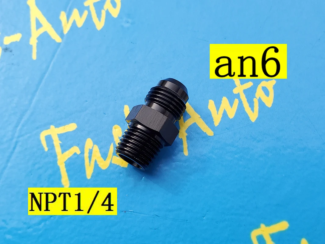 Macho npt1/4 1/4npt npt 1/4 a 6an an6 um adaptador macho 6 encaixe|adapter fitting|an 6an ...