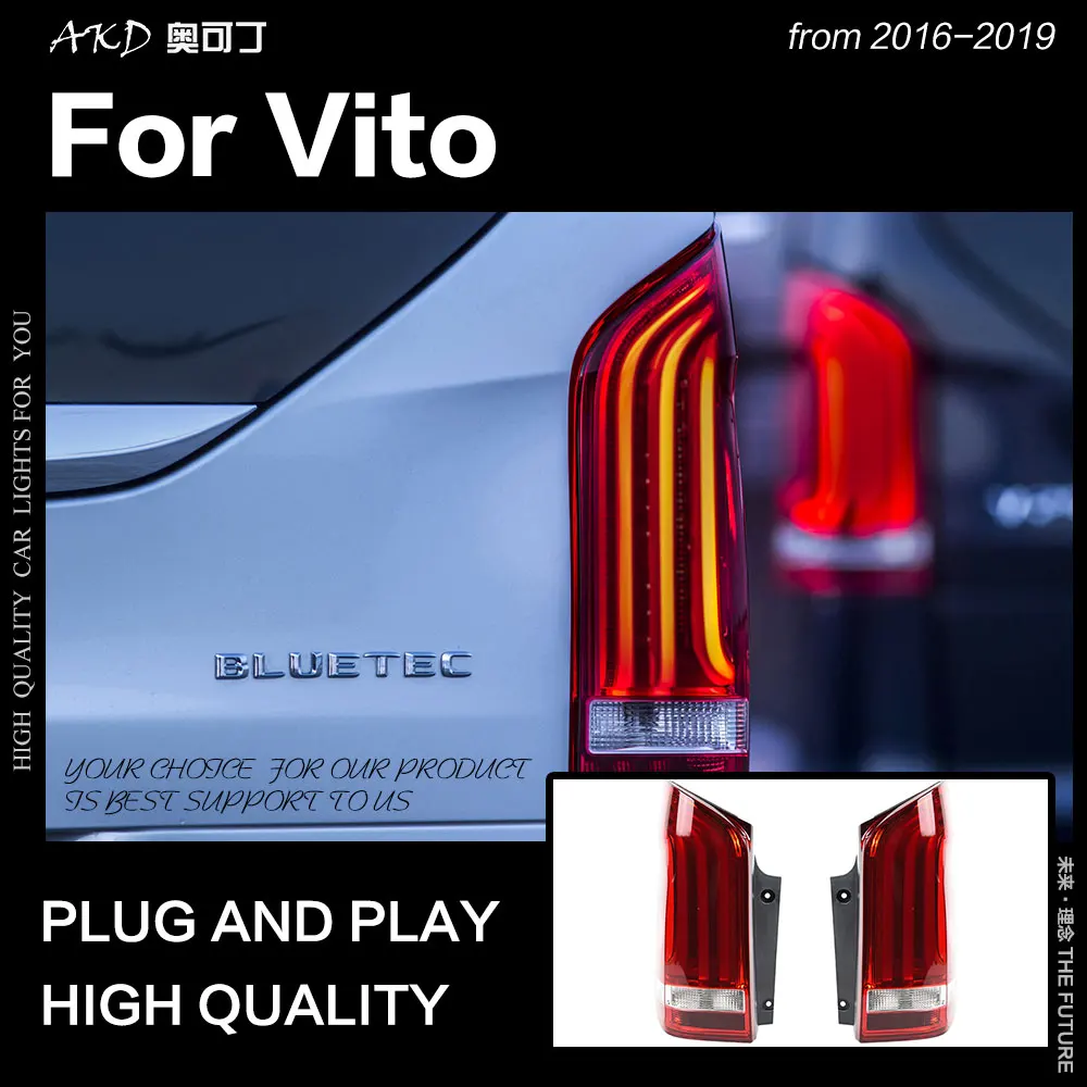 AKD Car Styling for Vito Tail Lights 2014-2018 New Vito LED Tail Lamp ...