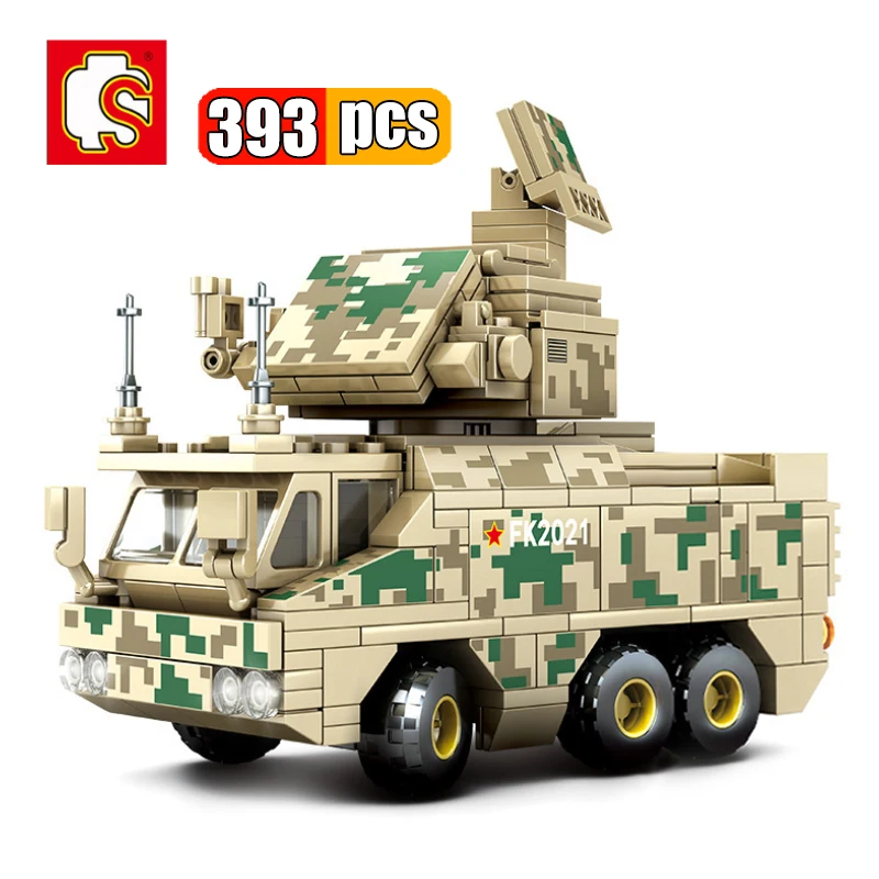 SEMBO-393Pcs-Armored-Anti-aircraft-HQ-17-Military-Missile-Vehicle ...