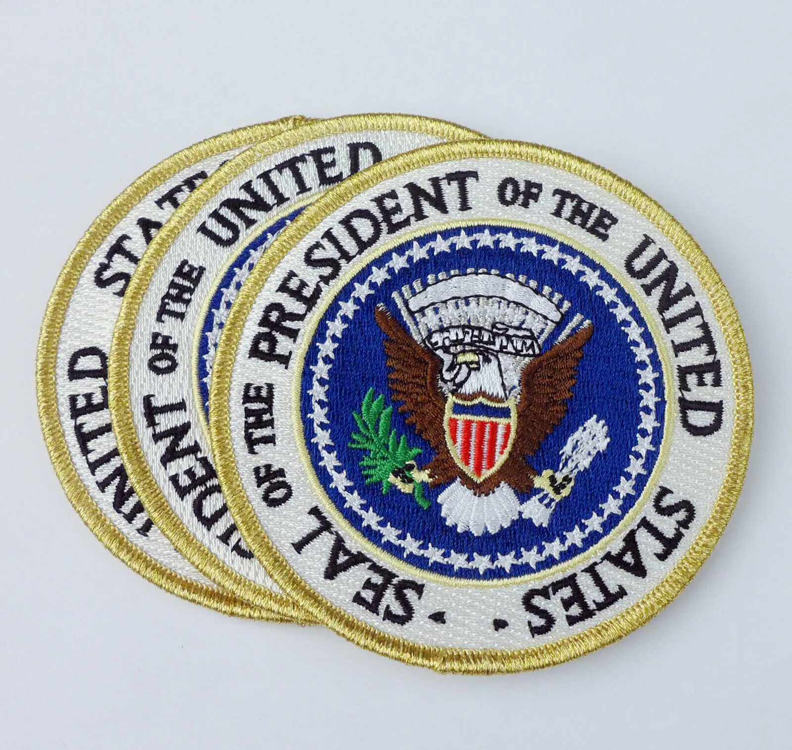 3pc American Usa President Seal Embroidered Patch Us Sew/iron On 3 1/2 ...