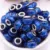10pcs Rondelle Glitter Round Big Hole Murano Resin Beads Spacer Fit ...