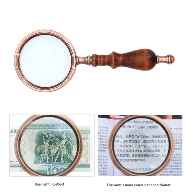 Old Wooden Magnifying Glass