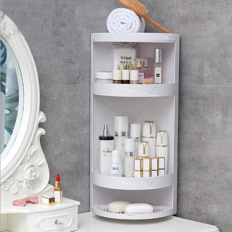 Bathroom rotating triangle rack suction wall storage finishing rack ...