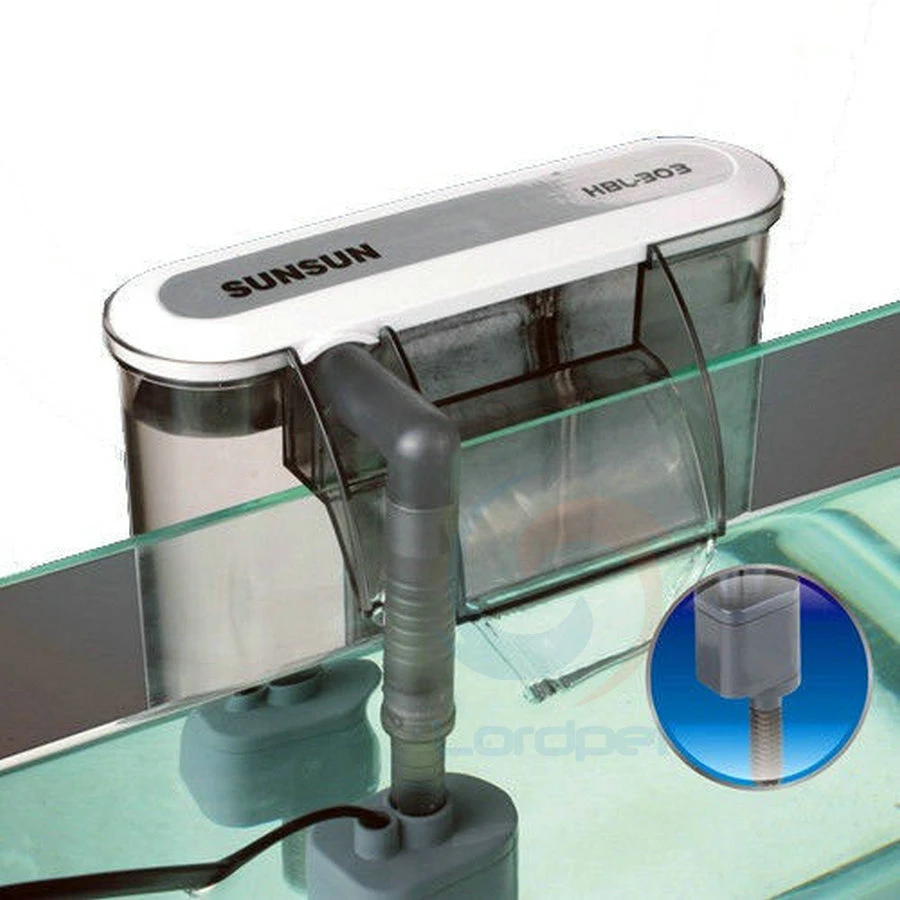 Sunsun Hbl-303 Hang On Back Hob Power Slim Filter 350l/h Aquarium Fish ...