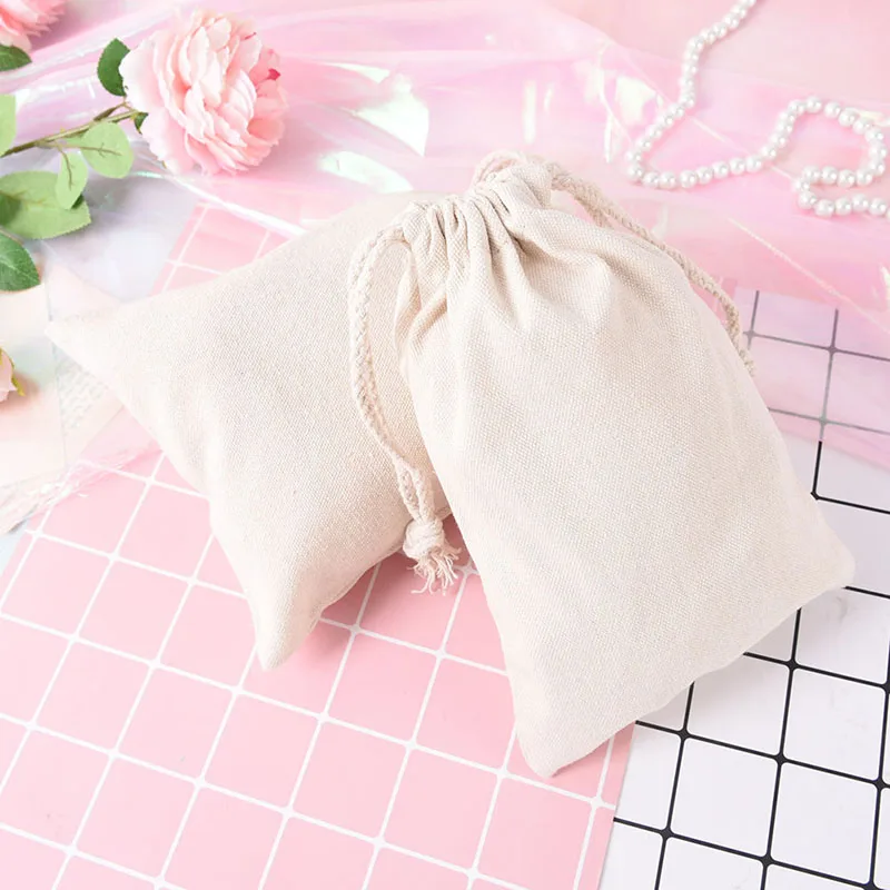 10pcs-Cotton-Linen-Storage-Package-Bag-Drawstring-Bag-Travel-Women ...