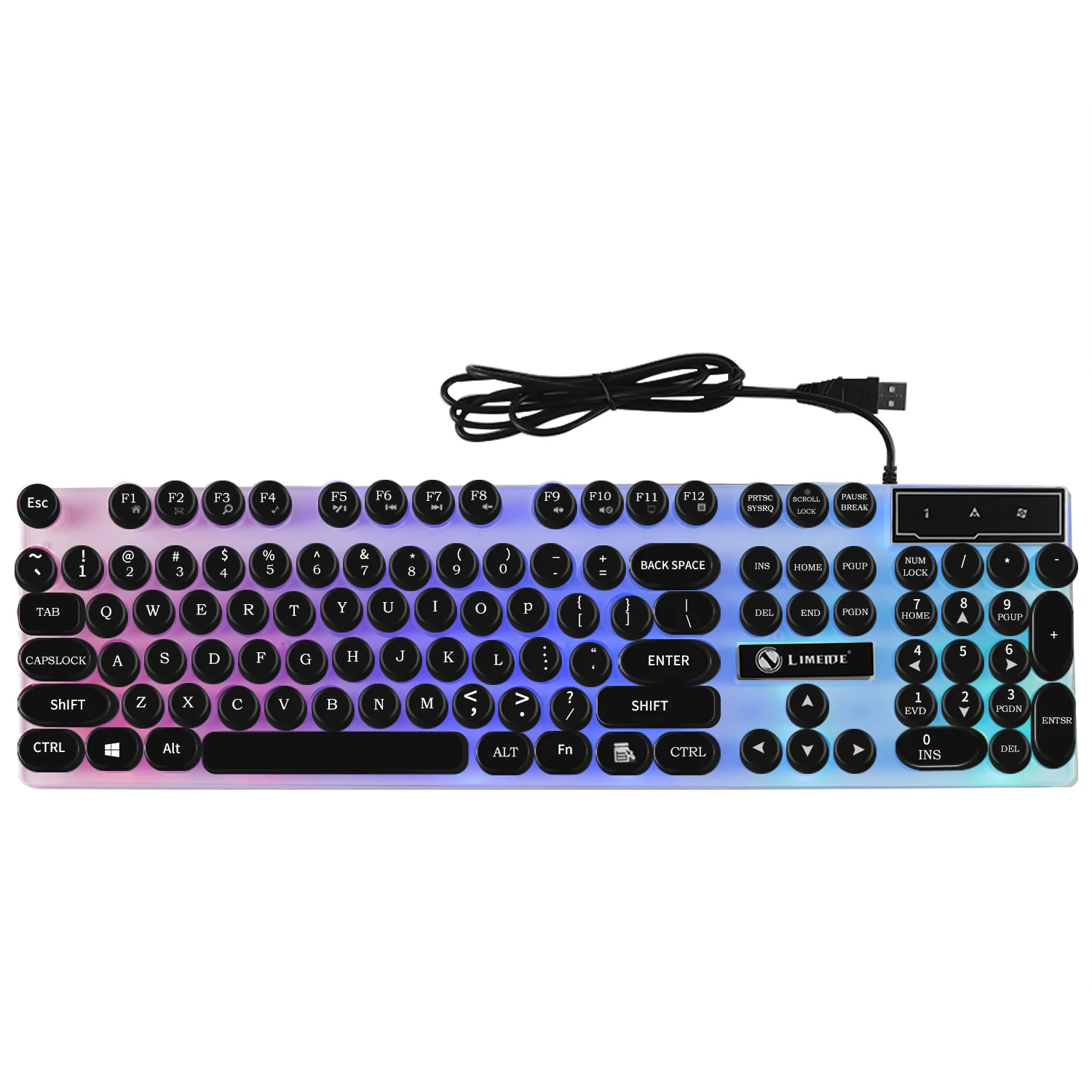 LIMEIDE Teclado mecánico táctil GTX300, diseño flotante, RGB, ligero ...