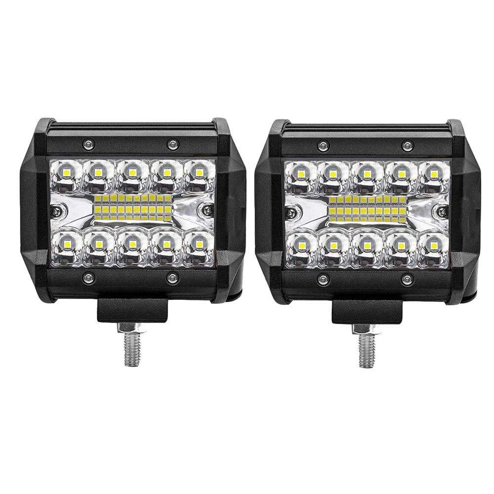 4 인치 60 W Led 작업 표시 줄 오프로드 운전 조명 트리플 행 스팟 홍수 콤보 빔 안개 램프 지프 트럭 보트 Utv