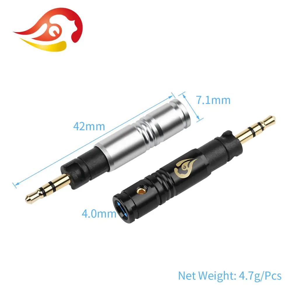 QYFANG 2.5Mm 3 Pole Stereo Audio Jack Earphone Plug Metal Adapter Wire ...
