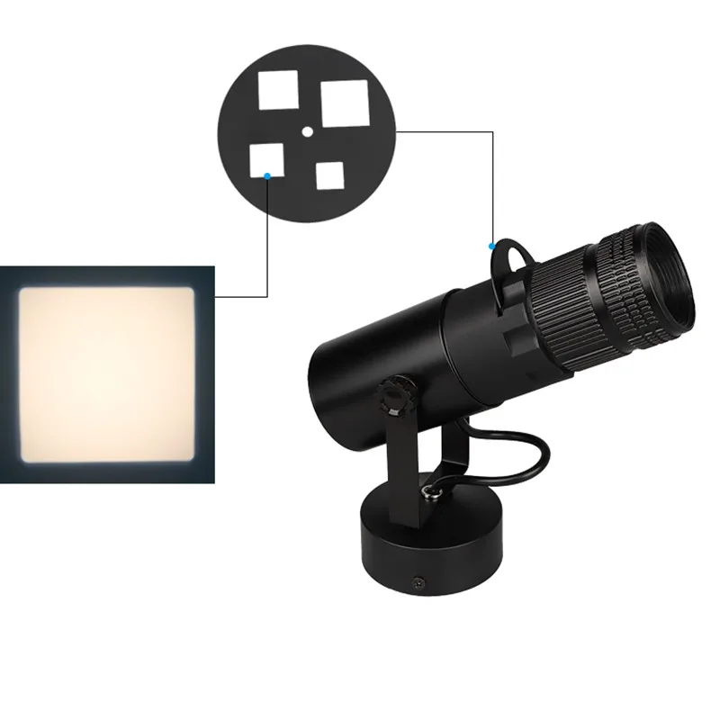 Square Aperture COB Spotlight Background LED Track Light Lamp KTV Bar ...