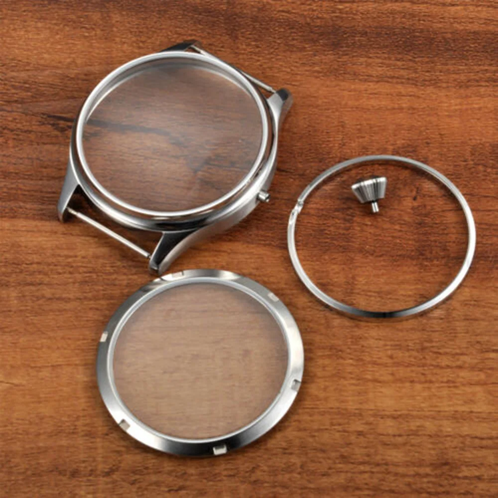watch parts 44mm stainless steel watch Case Fit ETA 6498 6497 watch ...