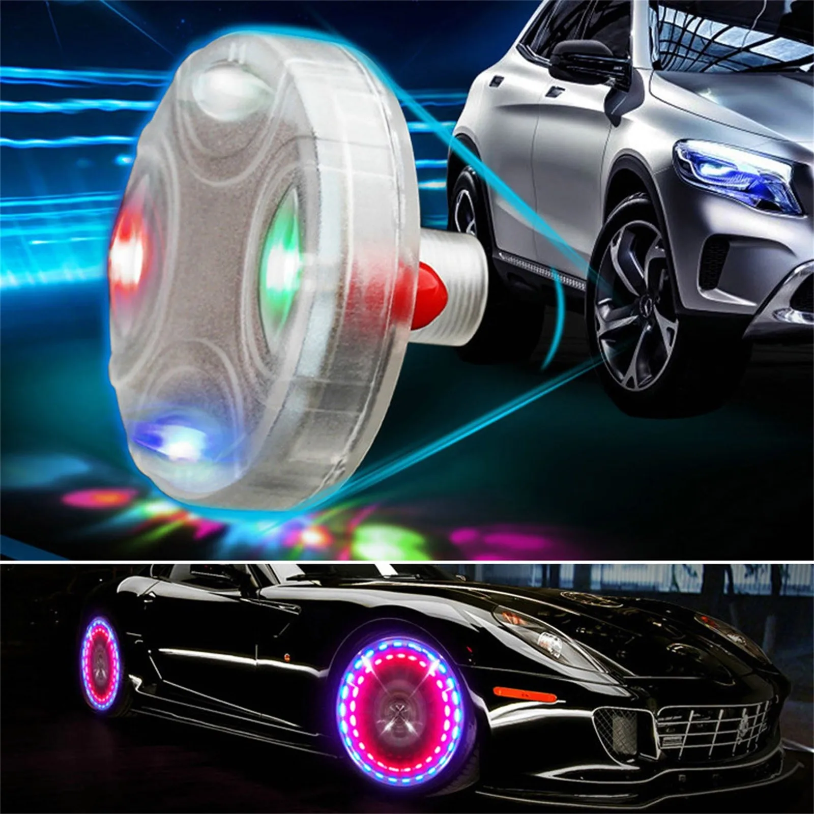 4pcs-RGB-Automobile-Waterproof-Solar-Energy-Flash-Wheel-Tire-Rim-Light ...