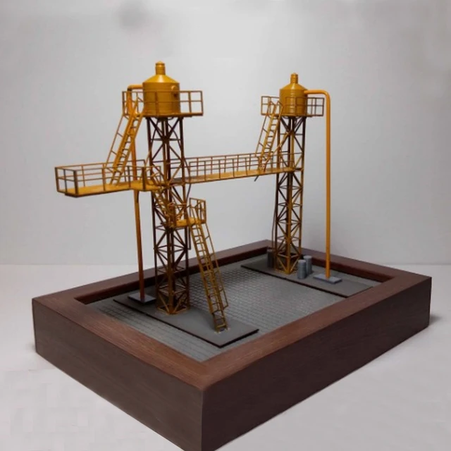 1:87 HO Scale Miniature Internal Combustion Engine Gas Station Model ...