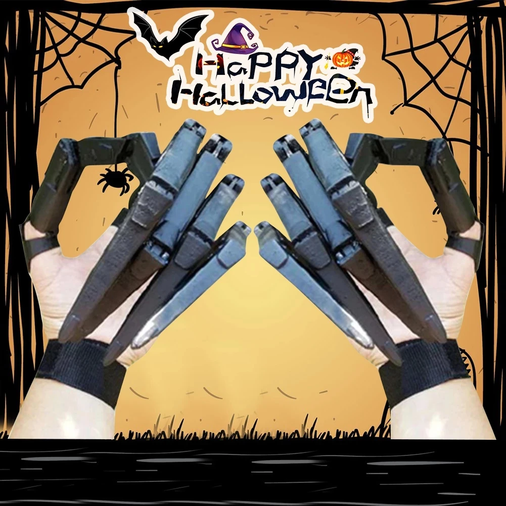 Articulated-Fingers-Horror-Halloween-Decoration-Finger-Gloves-Flexible ...
