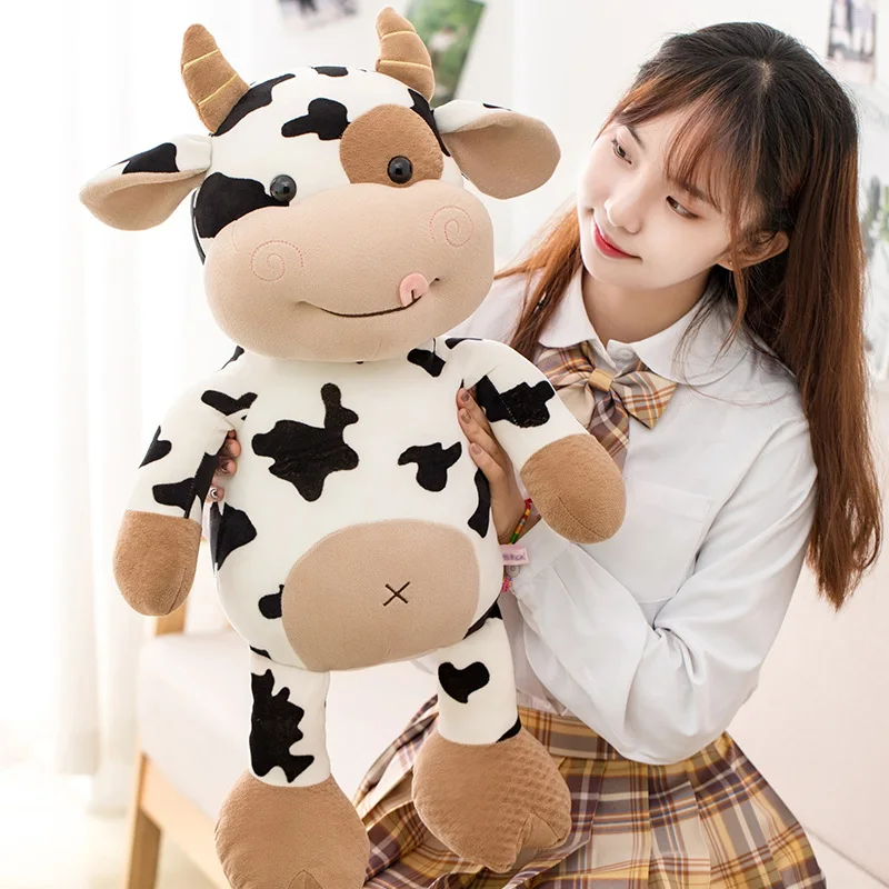 2020 New Cute Animal Cartoon Cows Stuffed Plush Toy Kawaii Cattle ...