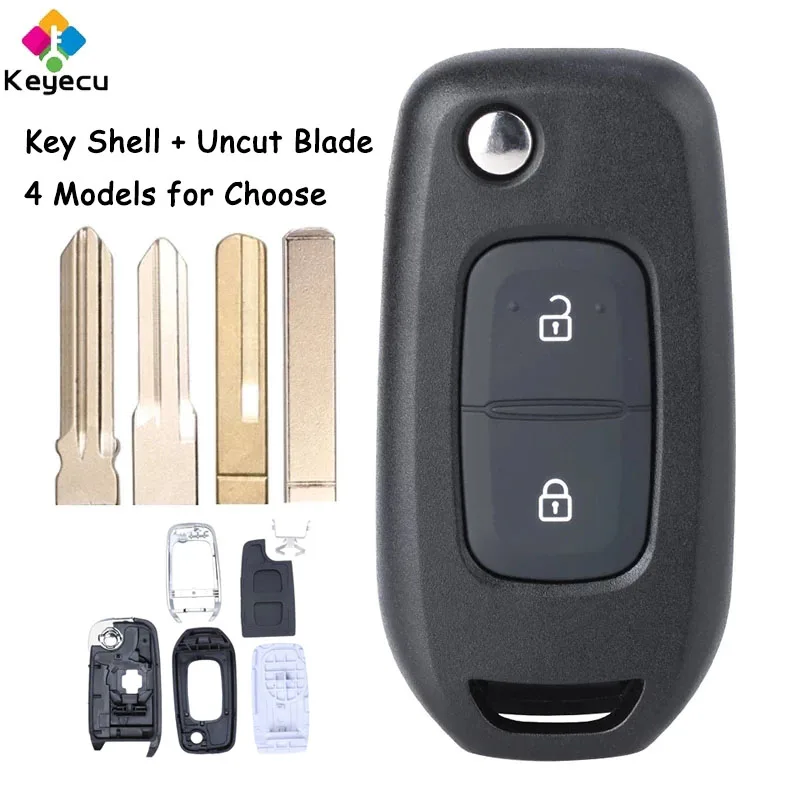 KEYECU-Flip-Remote-Control-Car-Key-Shell-Case-Cover-With-2-Buttons ...