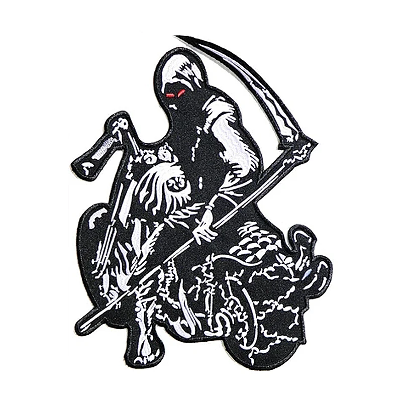 Embroidery Patches Motorcycle Racing Rider Biker Iron on 8.3*10.6cm ...
