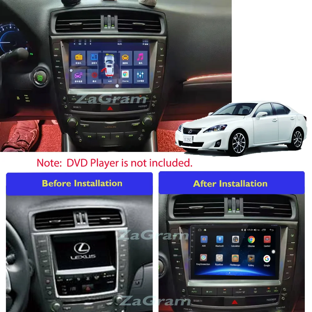 9 Inch Car Fascia for Lexus Is250 2007 2011 Video Panel Player Audio Dashboard 2 Din Frame Dashboard Mount Kit AliExpress