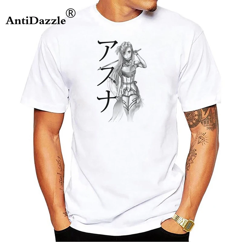 Yuuki Asuna T เสื้อดาบศิลปะออนไลน์ II เสื้อยืด SAO Kirito Kirigaya ...