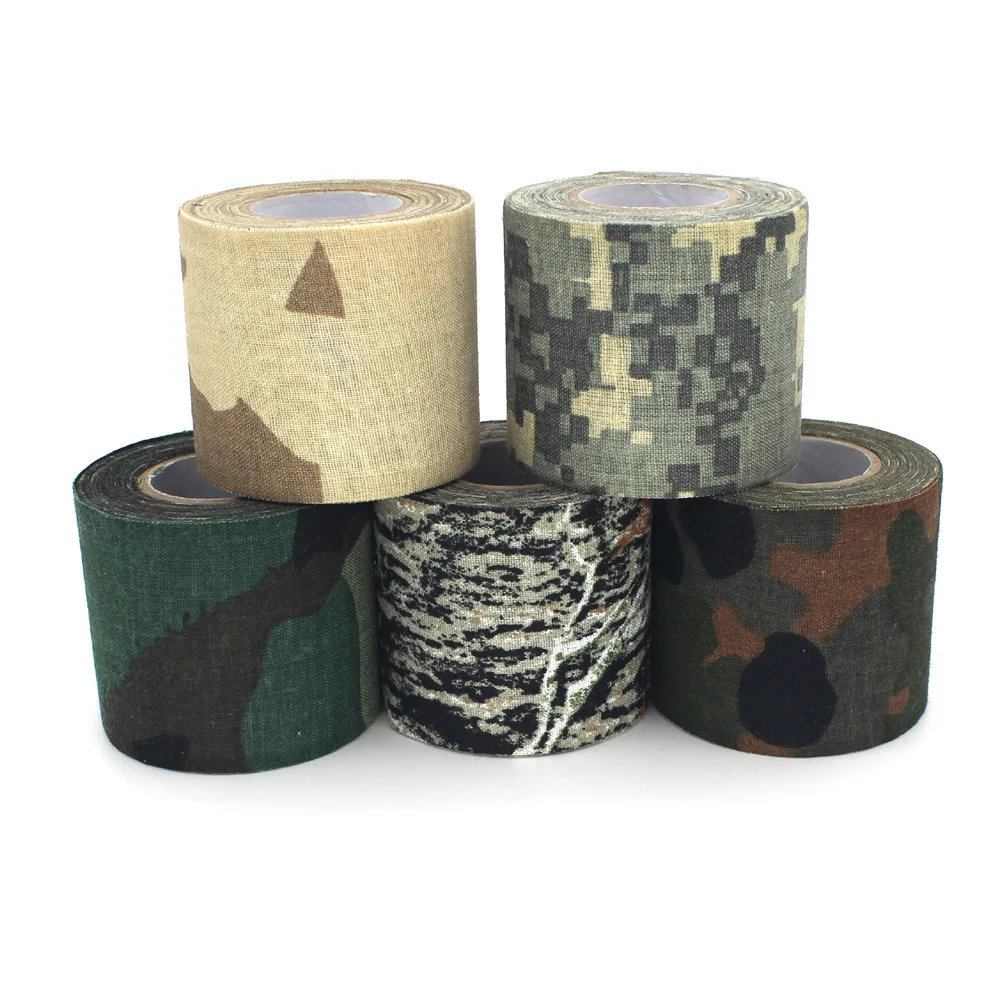 4.5cm*500cm Camouflage Camo Tape Wrap Bandages Sticker Cotton Cloth For ...