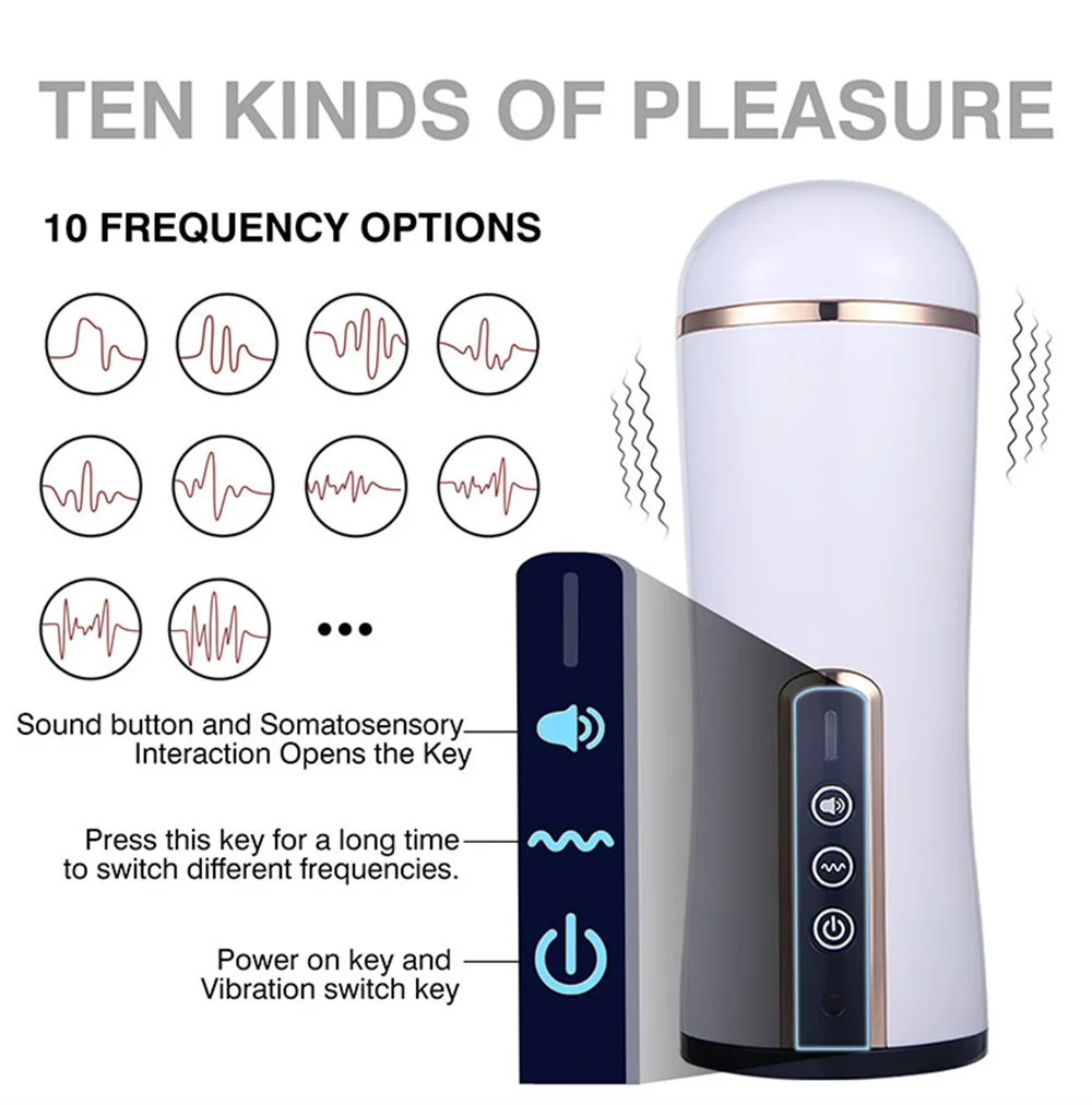 Ventouse de Masturbation à poussée automatique pour homme, masturbateur télescopique interactif ...