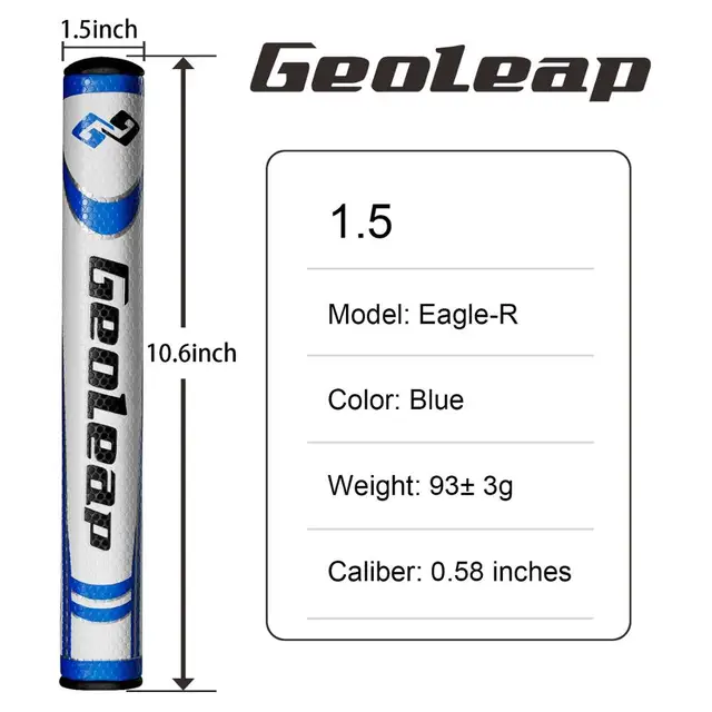 Geoleap Round Putter Golf Grips PU Material Soft Feeling 3.0, 5.0 Two ...