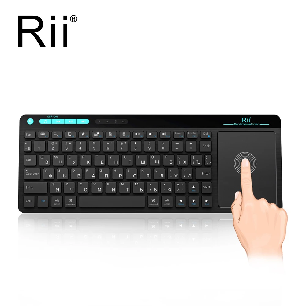Original Rii K18 2.4ghz Mini Wireless Keyboard Multi-media Touchpad For ...