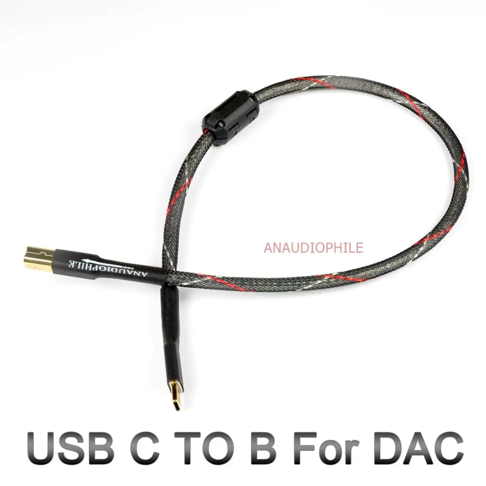 HiFi-Sliver-Plated-USB-Type-C-To-B-Cable-5N-Thick-Conductor-For-Audio ...
