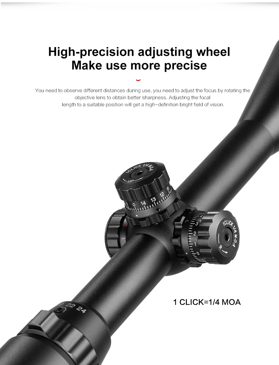 Fire Wolf 6-24x50 Hunting tactical optics cross red light rifle scope ...