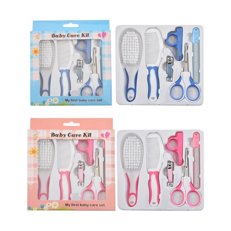 6 Pcs Newborn Baby Nail Hair Daily Care Kit Infant Kids Grooming Brush ...