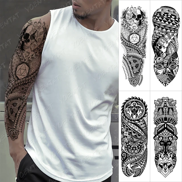 Tribal Skull Arm Tattoo