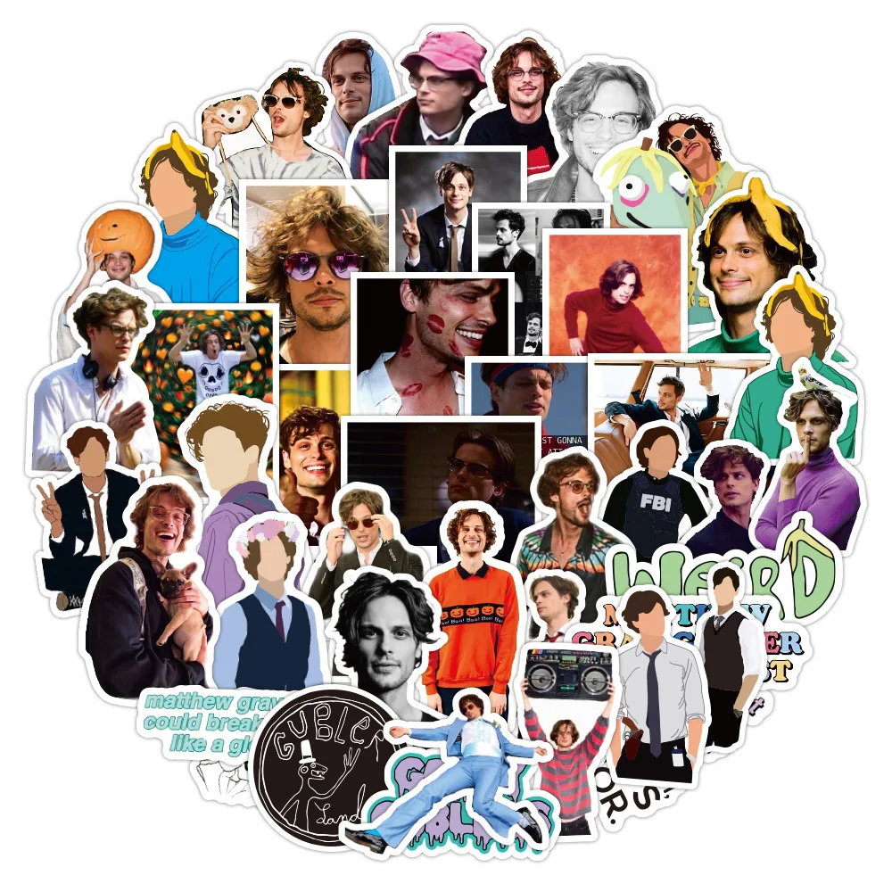 10-50pcs-Fashion-American-Actor-Matthew-Gray-Gubler-Stickers-Waterproof ...