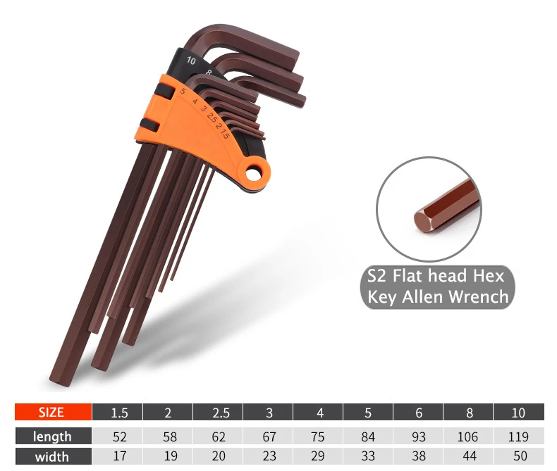 Allen Wrench Size Chart