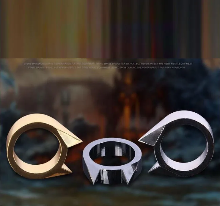 Self Defense Tool Finger Ring Brass Knuckles Tactical Survival Multi ...