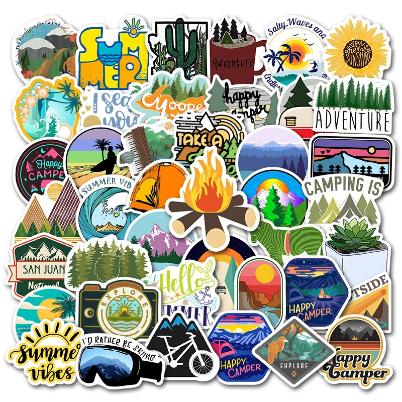 Paper & Party Supplies Get Outside Laptop Sticker Hiking Sticker Get ...