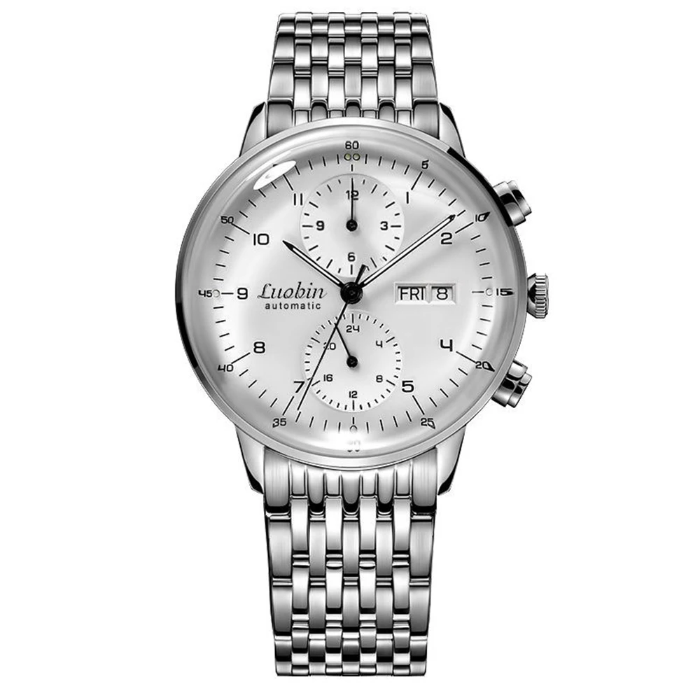 Men's Watch Luxury Automatic Mechanical | Luobin Mechanical Watch ...