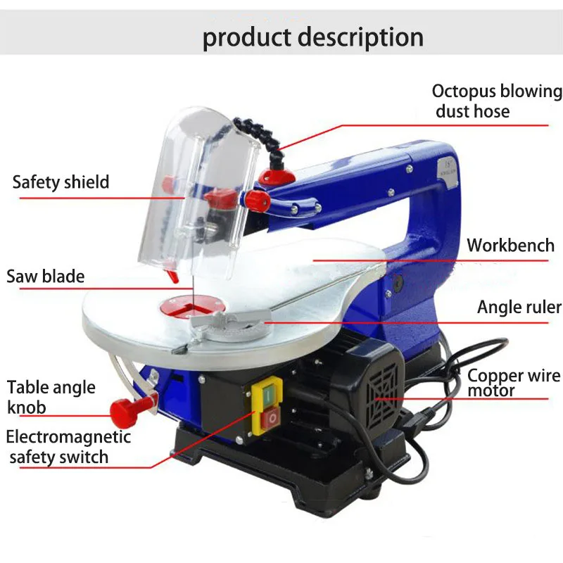 Scroll Saw Labeled Diagram