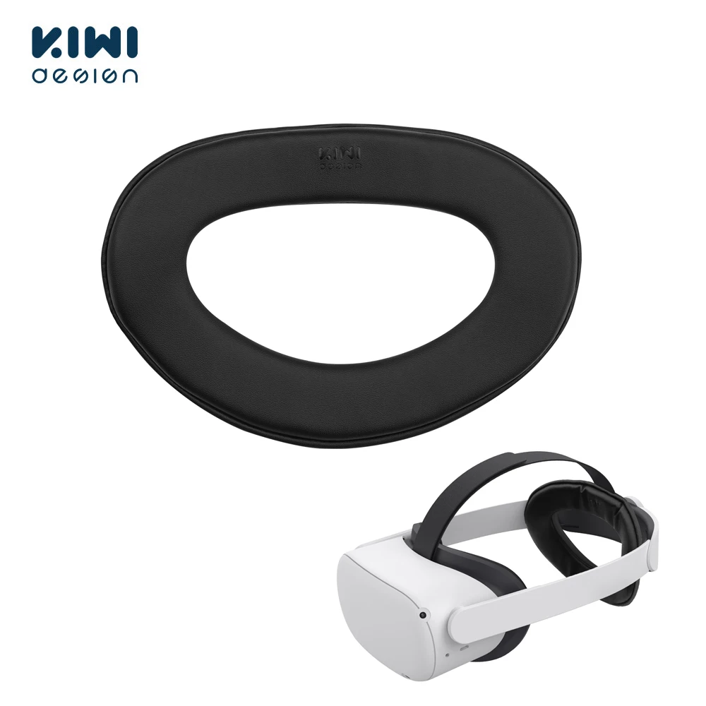 KIWI design For Oculus Quest 2 Elite Strap Foam Pad For VR Headband PU ...