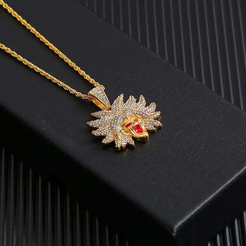 Hip Hop Fashion Dragon Ball Broly Head Stainless Steel Pendant Inlaid ...