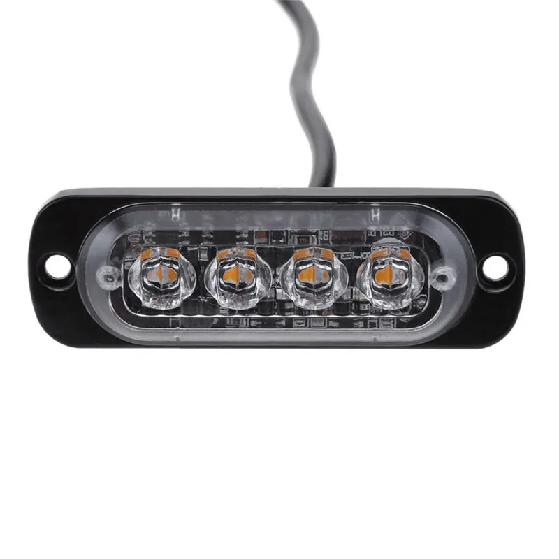 Blue Color Car Truck Beacon Lamp Amber Traffic Light 4 LED Strobe ...