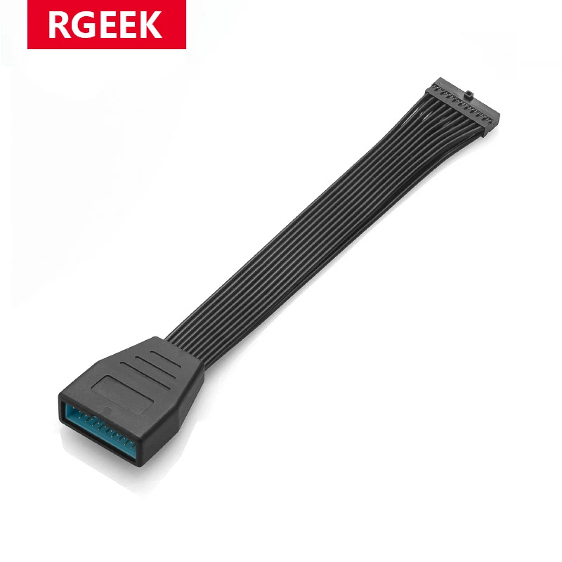 Internal USB 19/20pin Low Profile Header USB Extension Flat Cable Small ...