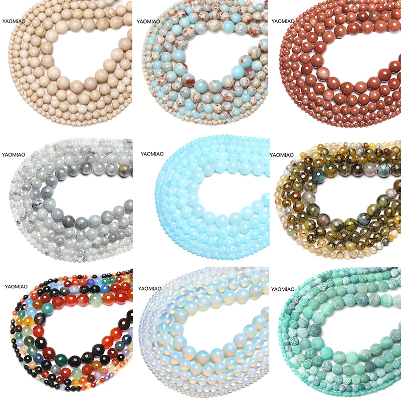 New-Stylish-Natural-Stone-Beads-High-Quality-Round-Shape-Loose-Beads ...