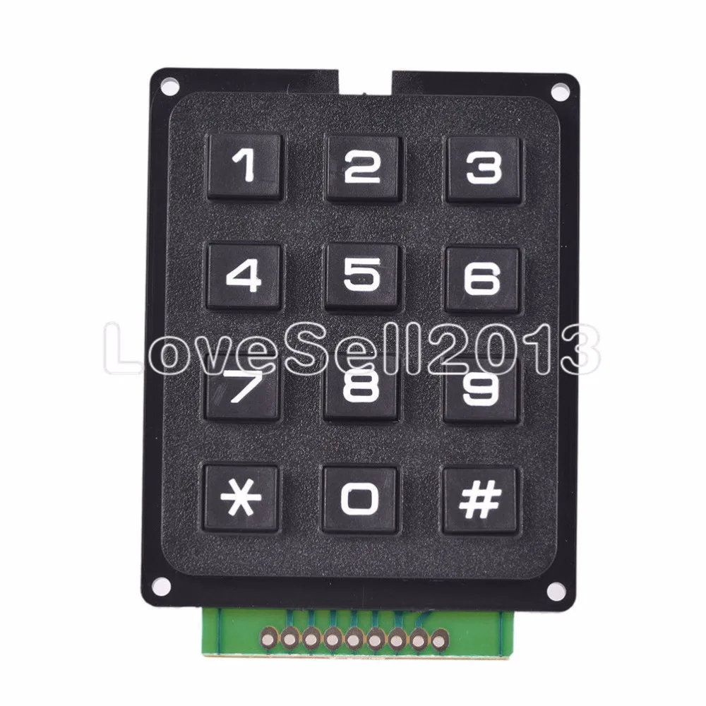 12 Key Membrane Switch Keypad 4 x 3 Matrix Array Matrix Keyboard Module Membrane Switch Keypad ...