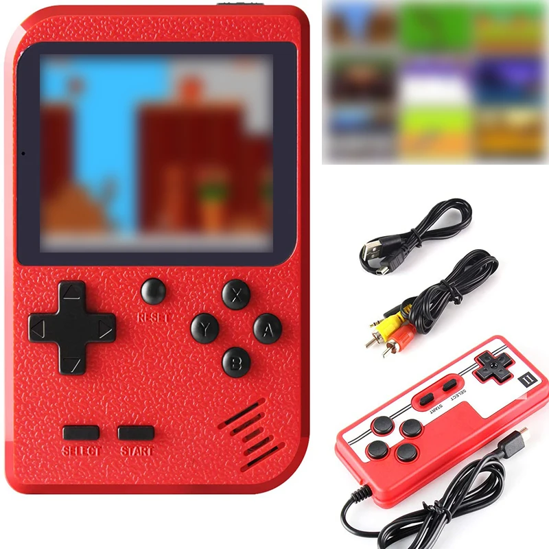 Console de jeu vidéo Portable rétro 8 bits 3 pouces - Bleu - 400 jeux ...