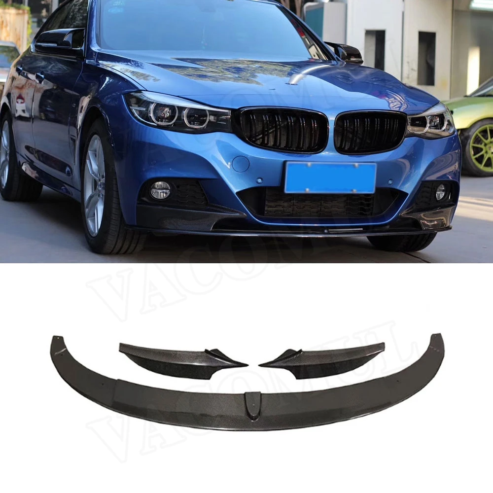 Carbon Fiber Front Bumper Lip Spoiler Splitters Apron For Bmw 3 Series ...