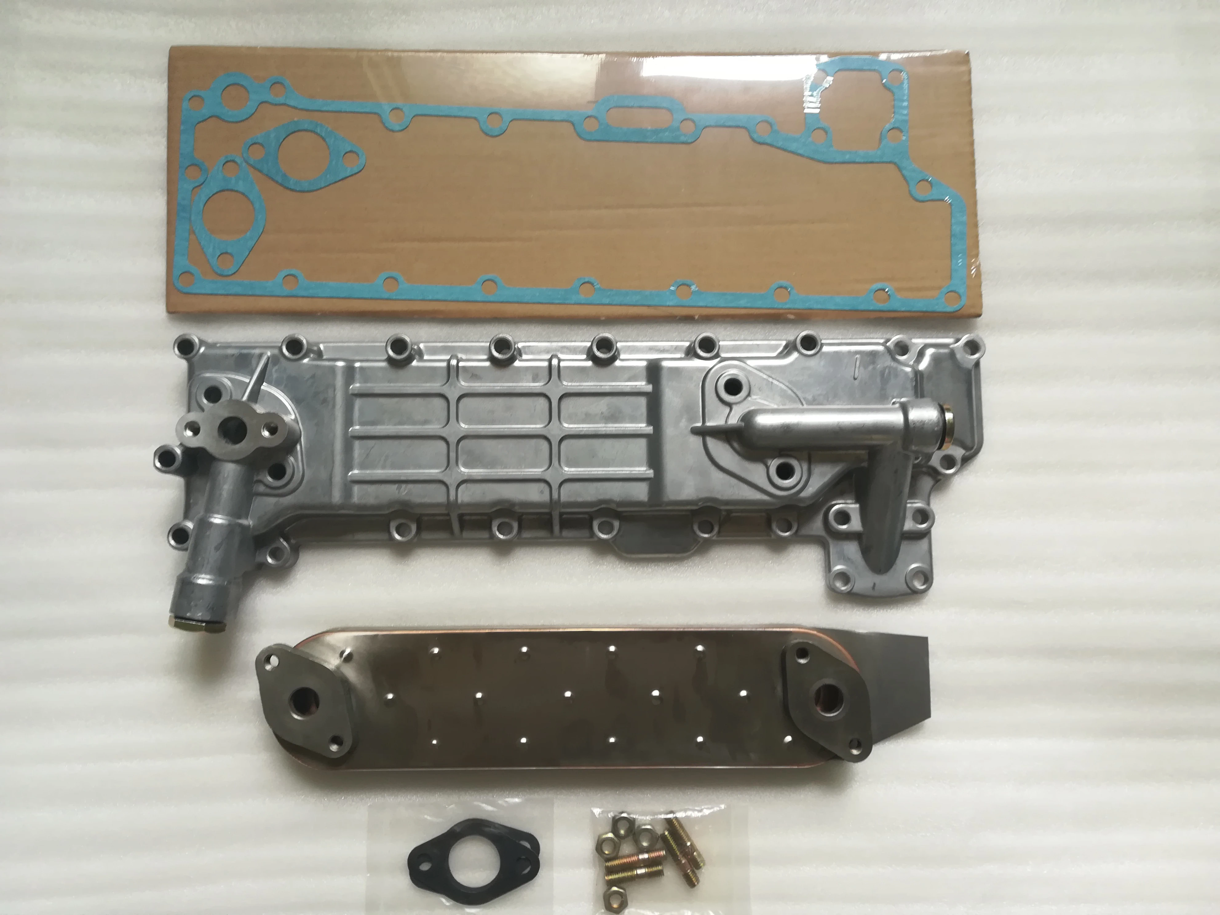 4BG1-Engine-Oil-Cooler-Assy-Oil-Cool-Cover-Oil-Cooler-Core-Gasket-For ...